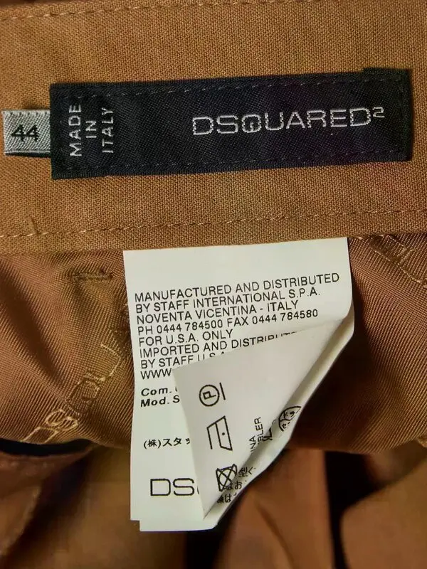 Dsquared2 Tailored Stretch-cotton Trousers - Brown