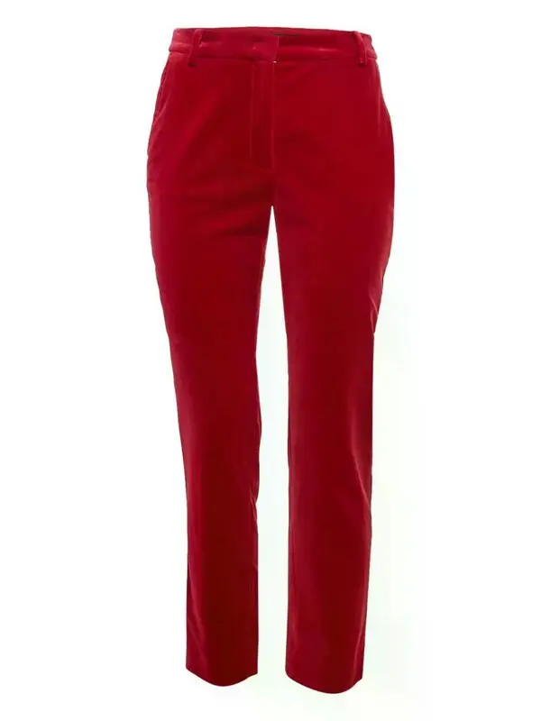 Max Mara Red Velvet Trousers - Pink