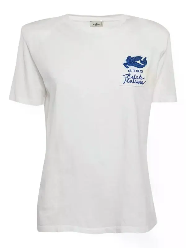 Etro Appliqué Detail Cotton T-shirt
