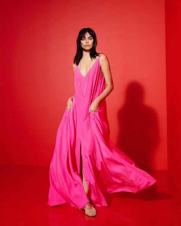 Serena Bute Ibiza Maxi Dress - Shocking Pink