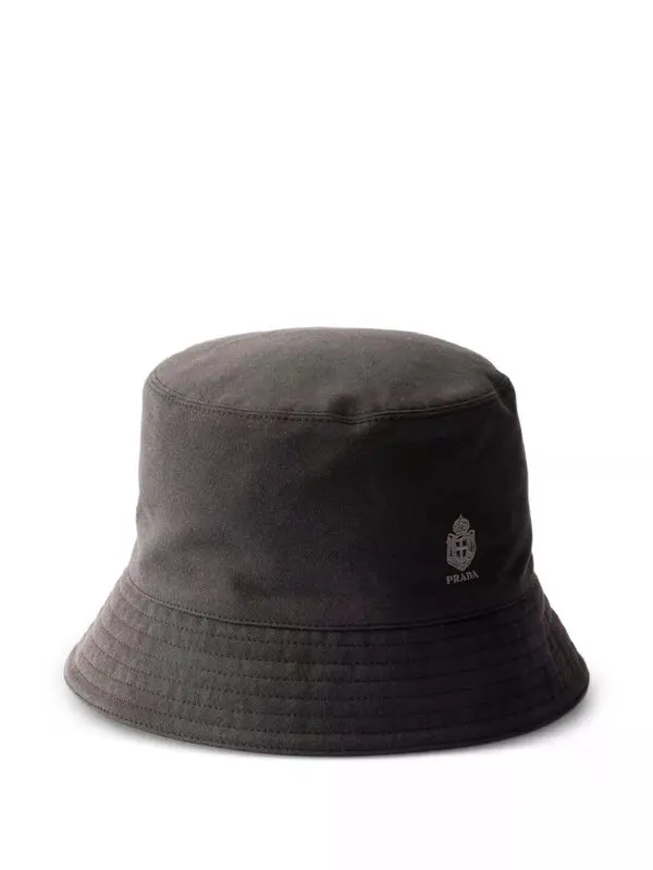 Prada Gabardine Bucket Hat - Black