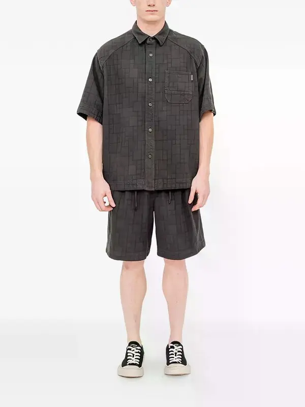 JUUN.J Geometric-patterned Short-sleeved Shirt