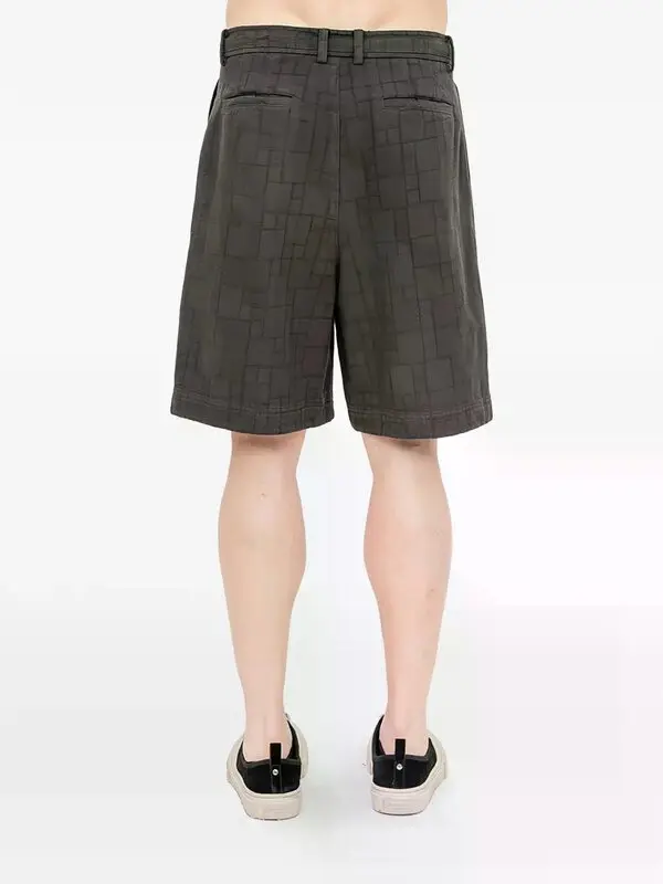 JUUN.J Geometric Pattern Drawstring Shorts