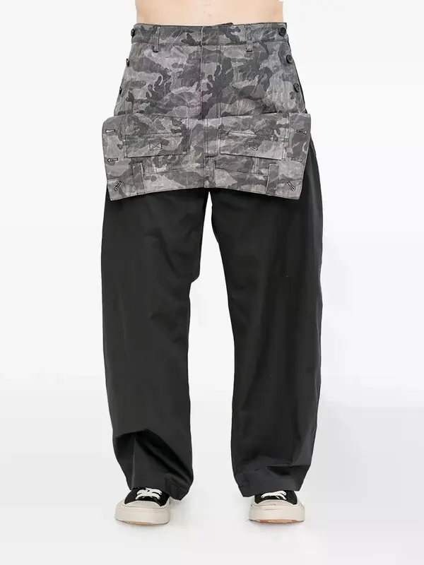 JUUN.J Layered Panel Camouflage Trousers