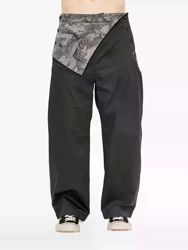 JUUN.J Layered Panel Camouflage Trousers