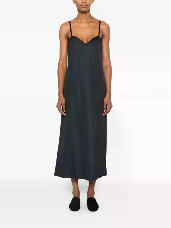 Carven Open-back Silk Midi Dress
