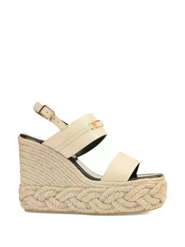 SERGIO ROSSI Braided Buckle Sandals