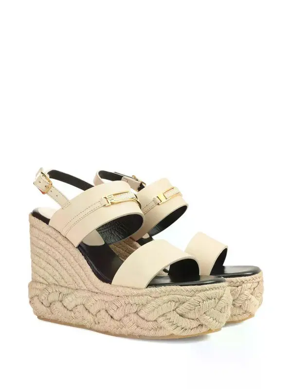 SERGIO ROSSI Braided Buckle Sandals