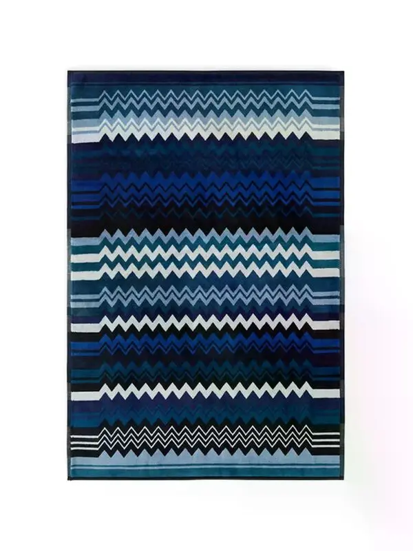 Missoni Giacomo Zigzag-motif Bath Mat - Blue