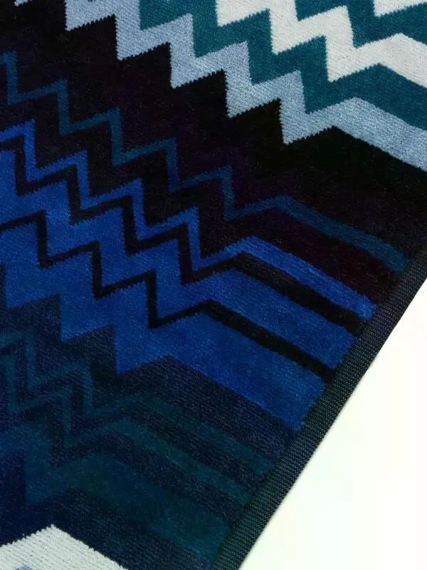 Missoni Giacomo Zigzag-motif Bath Mat - Blue