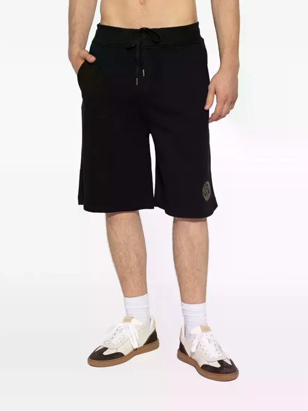 Versace Logo Patch Drawstring Shorts