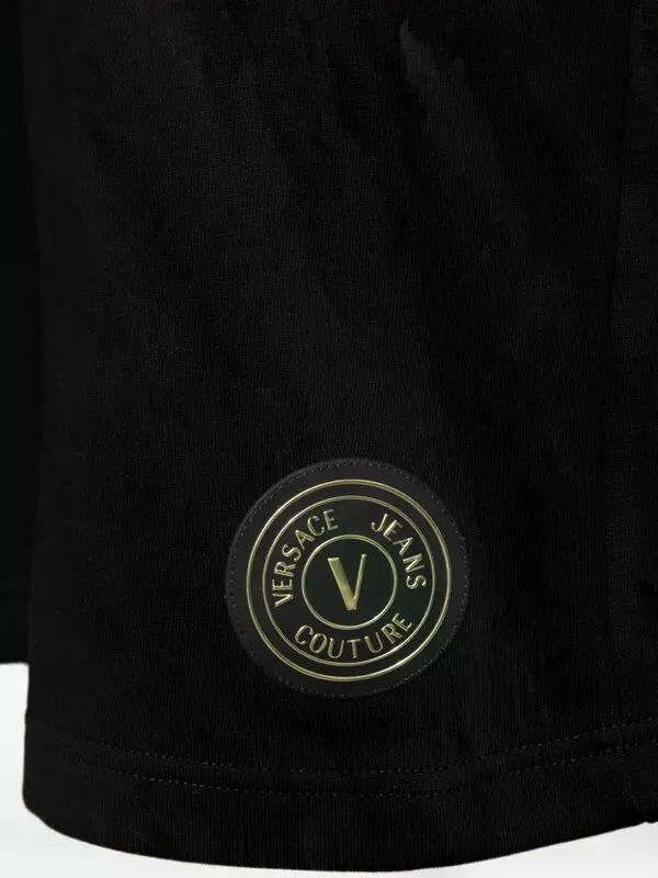 Versace Logo Patch Drawstring Shorts