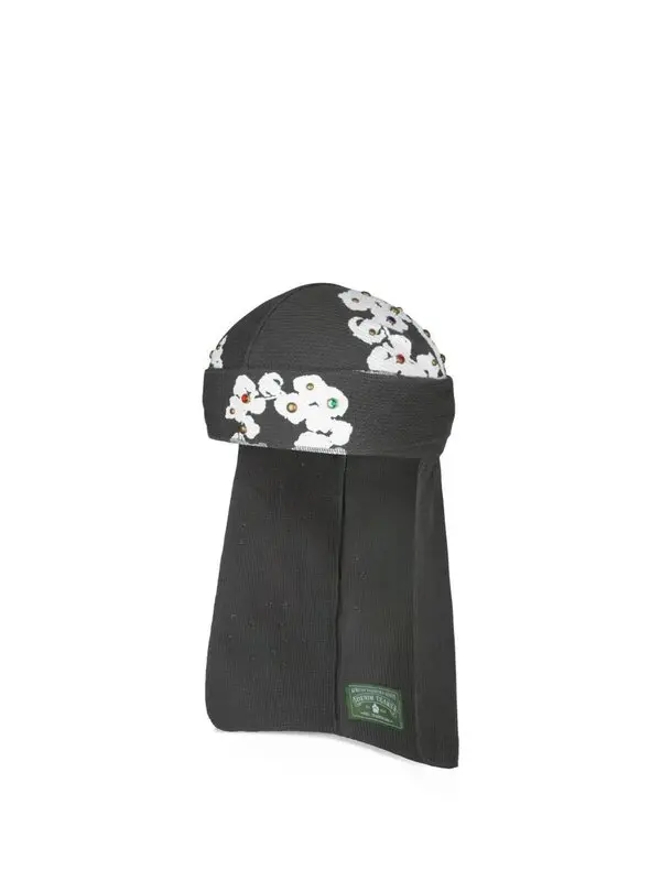 DENIM TEARS Rhinestone Embellished Durag - Black