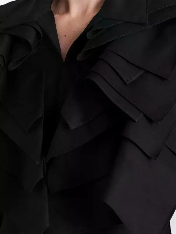 ANGELICA MONTINI Jasmin Ruffled Cropped Jacket