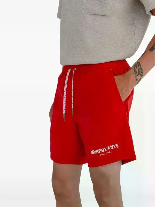 MURPHY&NYE Logo Print Drawstring Swim Shorts
