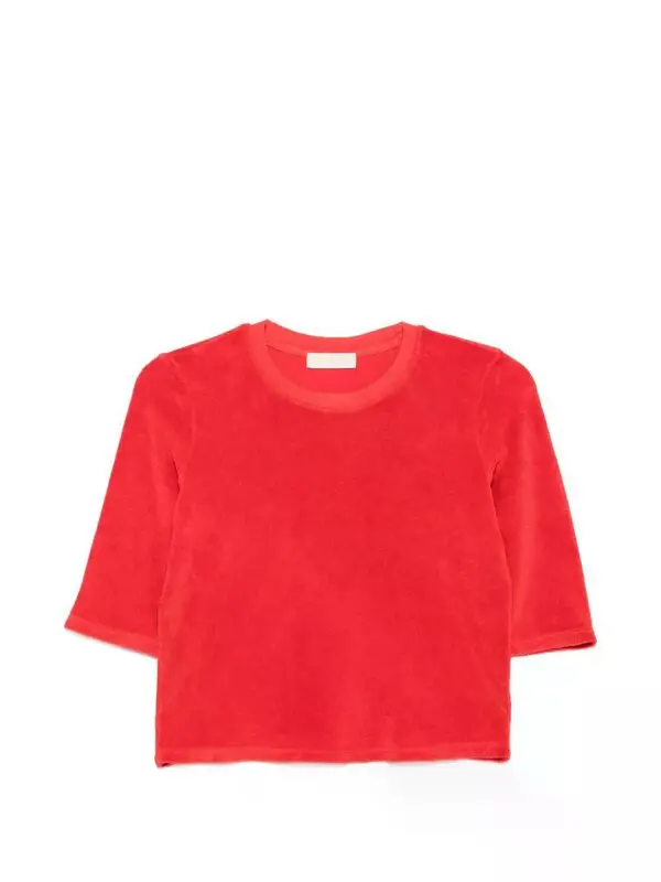 Suzie Kondi Terry Cloth Cropped T-shirt