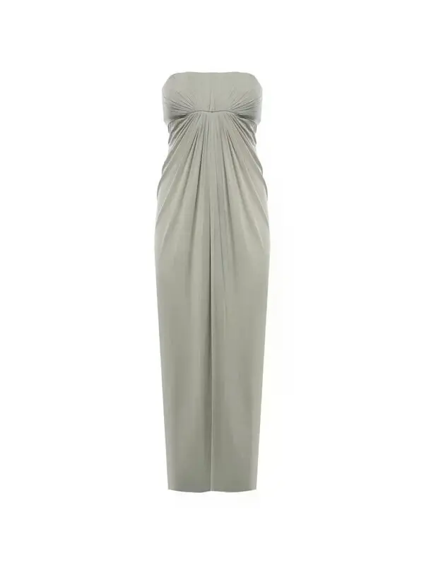 Alberta Ferretti Ruched Strapless Dress