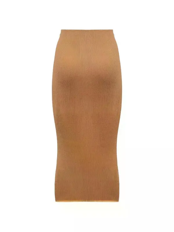 Alberta Ferretti Ribbed Knit Pencil Skirt