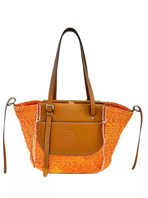 CUBA LAB Tropicana Woven Tote Bag