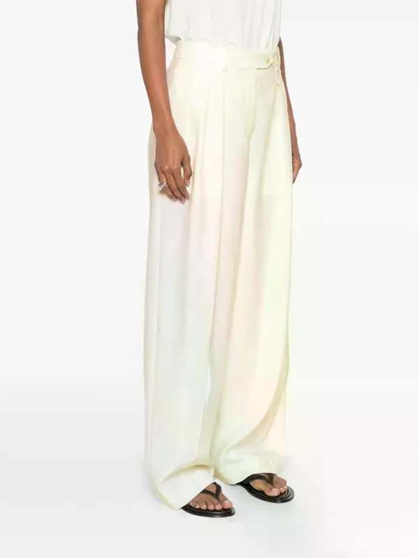 Calvin Klein Off- Pleated Tailored Wide-leg Trousers
