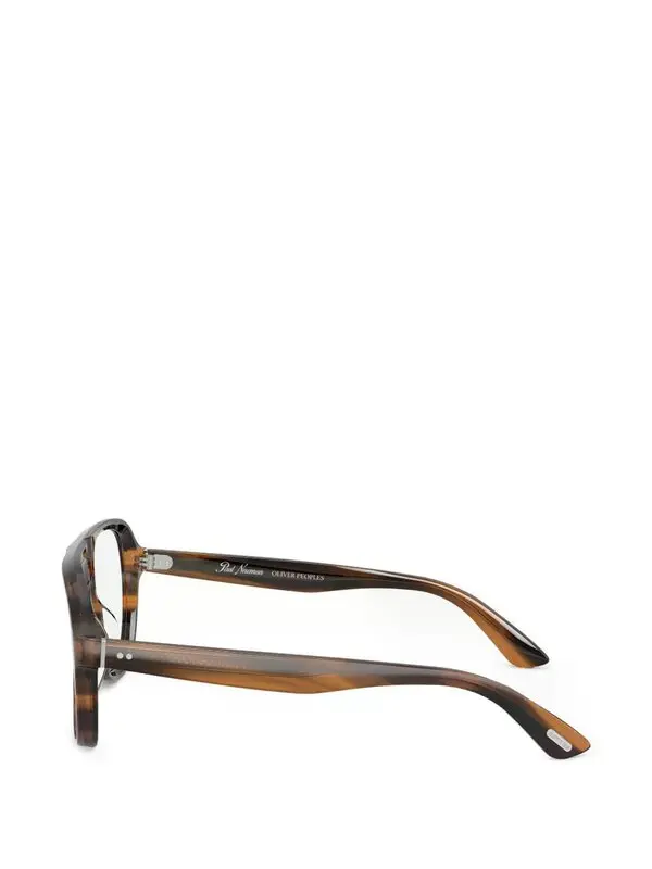 Oliver Spencer Pilot-frame Glasses - Brown