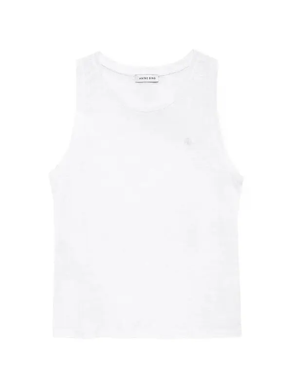 ANINE BING Juliann Linen Tank Top