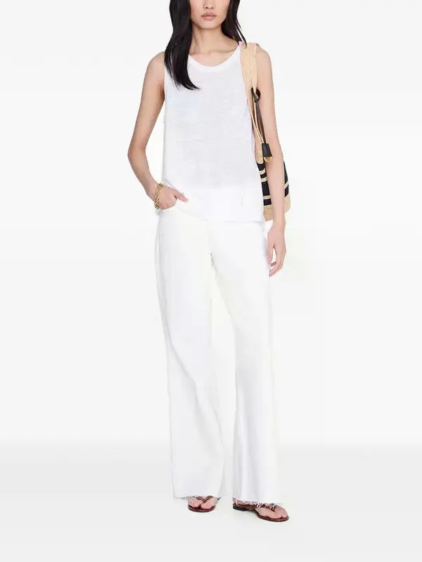 ANINE BING Juliann Linen Tank Top