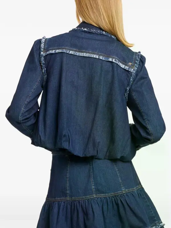 Cinq À Sept Multicolor Fringe Denim Jacket