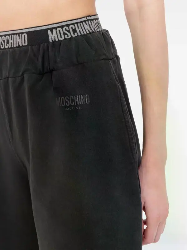 Moschino Waistband Raw-cut Shorts