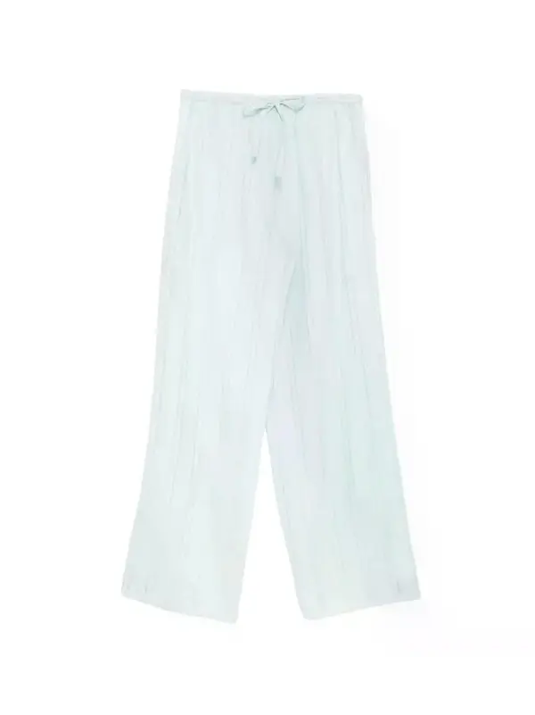 Kiki De Montparnasse Striped Tie-waist Trousers - Blue
