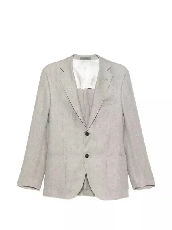 Corneliani Single-breasted Notched-lapels Blazer - Grey