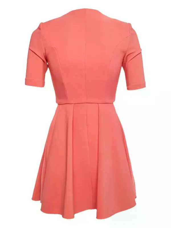 Elisabetta Franchi Coral Pink Double-breasted Mini Dress