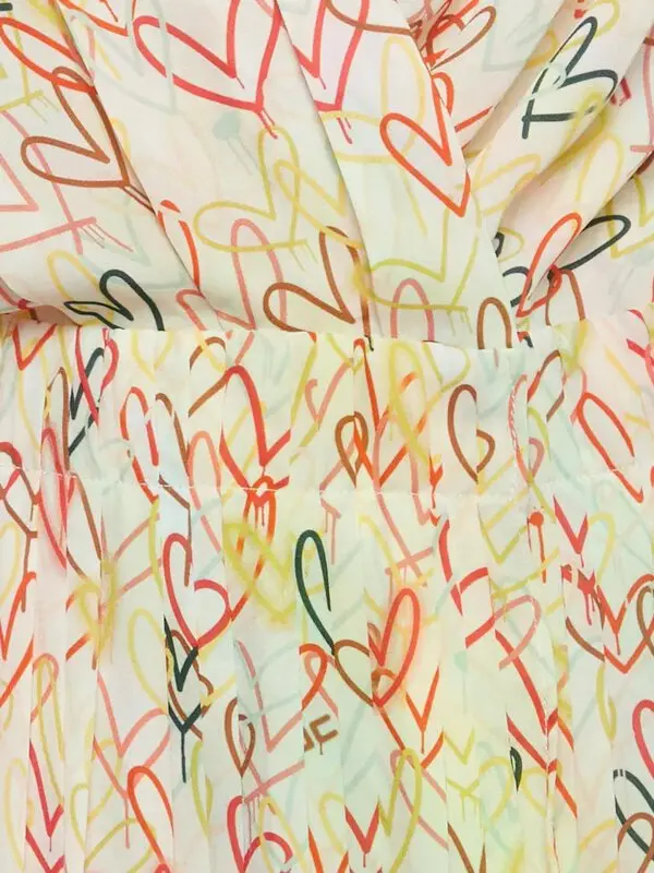 Elisabetta Franchi Heart Print Midi Dress