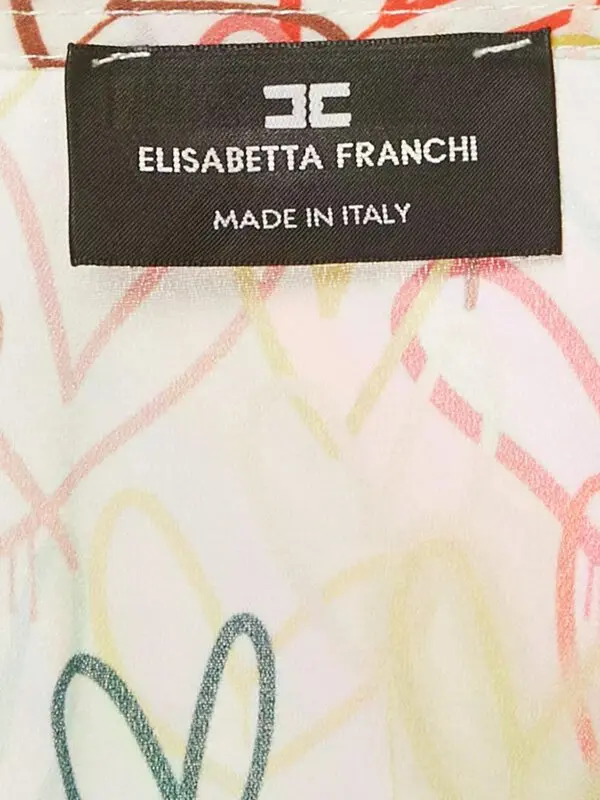 Elisabetta Franchi Heart Print Midi Dress