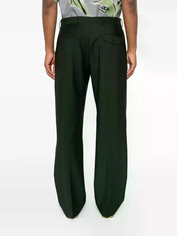 Paul Smith Pressed-crease Tailored Trousers - Green