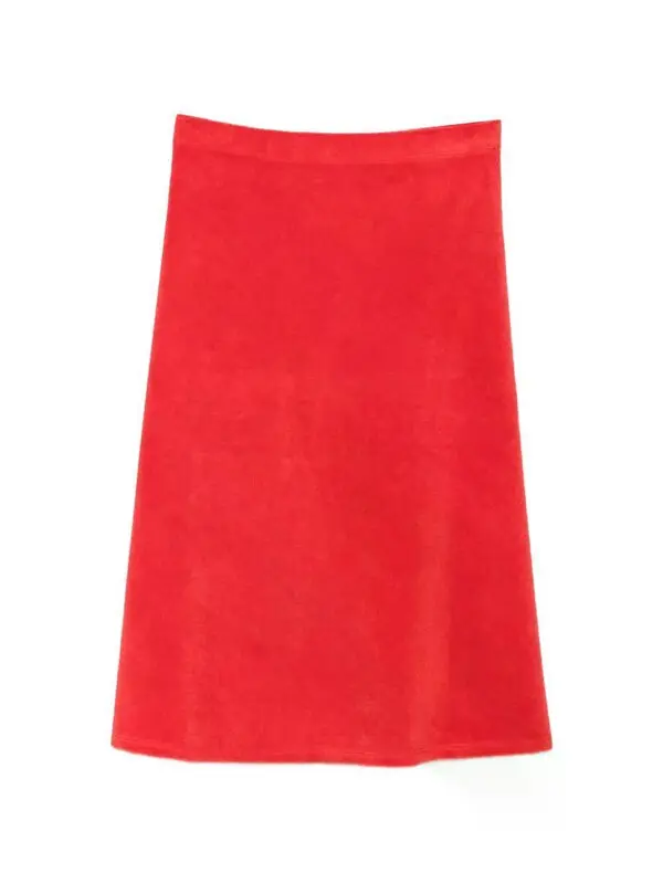 Suzie Kondi Sienna Terry-cloth Midi Skirt - Red