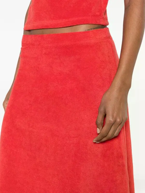 Suzie Kondi Sienna Terry-cloth Midi Skirt