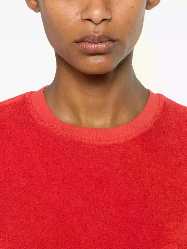 Suzie Kondi Terry Cloth Cropped T-shirt