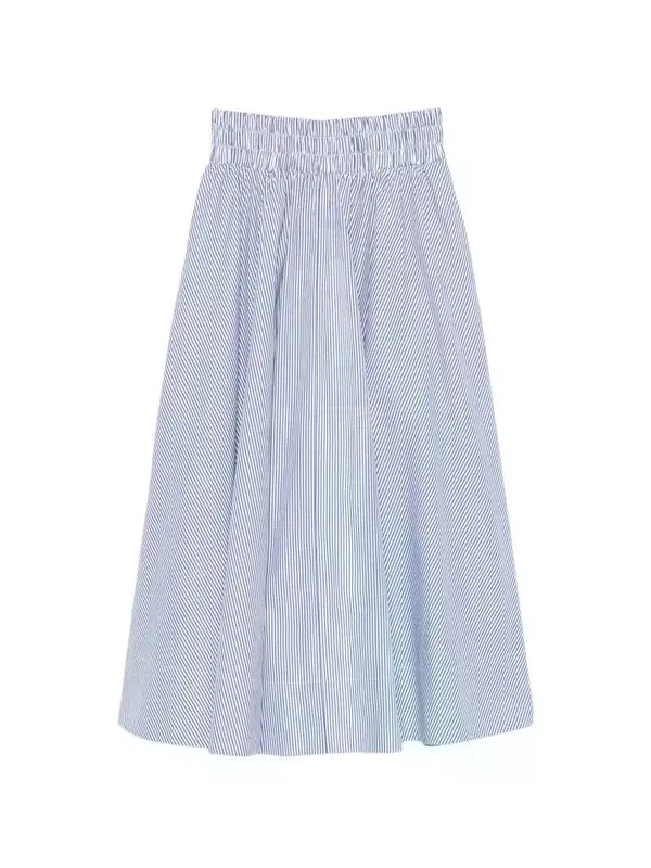 Suzie Kondi Kyria Striped Smocked Midi Skirt - Blue