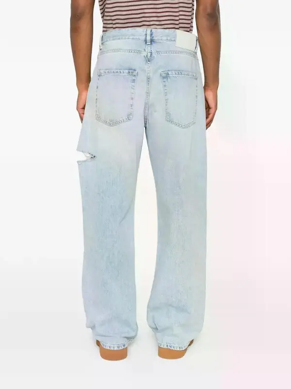 ICON DENIM LOS ANGELES Scott Distressed-effect Straight-leg Jeans