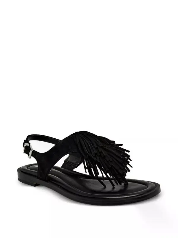 Michael Kors Indra Fringe Detail Sandals - Black