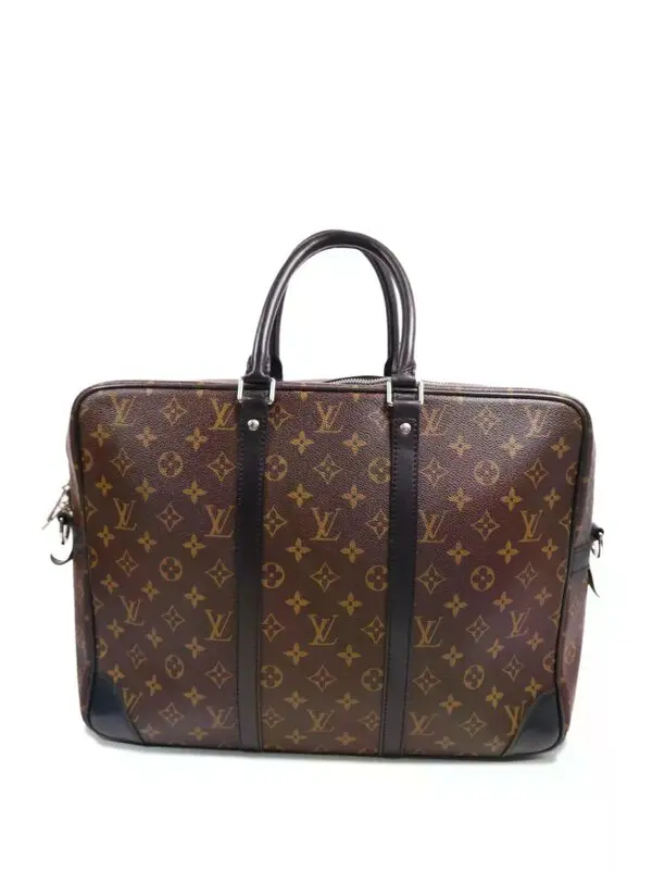 LOUIS VUITTON Porte-documents Monogram Macassar Briefcase