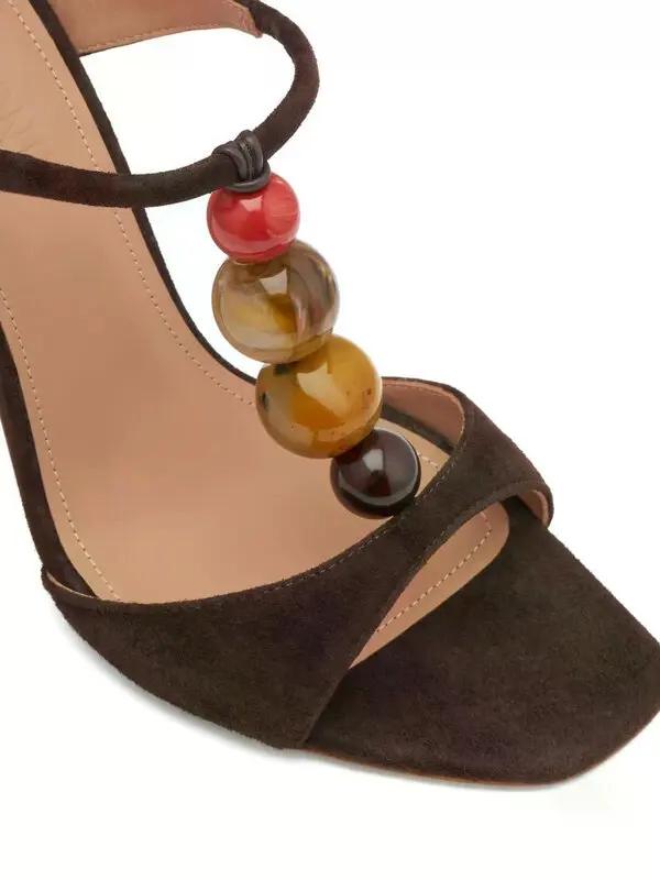 MALONE SOULIERS Leia Bead-embellished Sandals