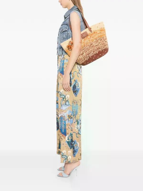 ANYA HINDMARCH Woven Bow-patch Tote Bag
