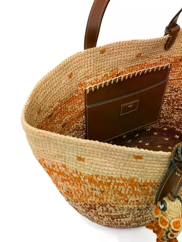 ANYA HINDMARCH Woven Bow-patch Tote Bag
