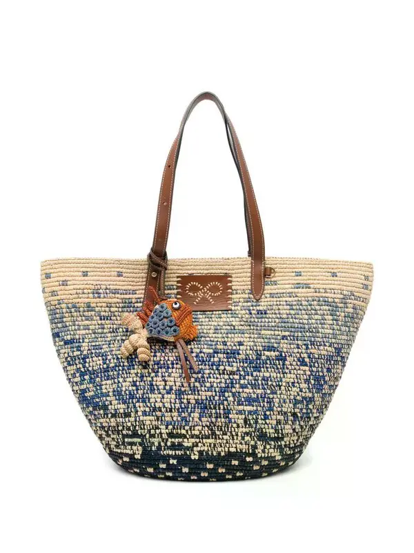 ANYA HINDMARCH Woven Raffia Tote Bag