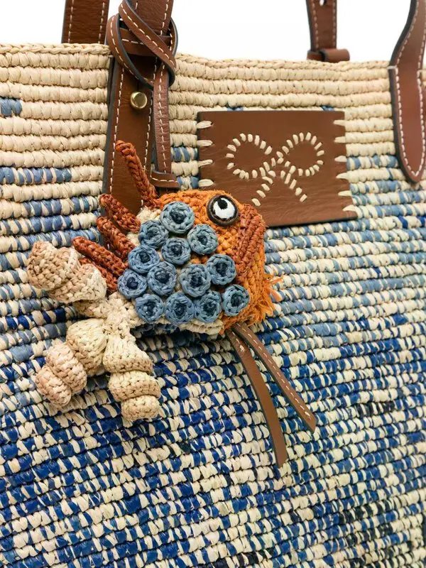 ANYA HINDMARCH Woven Raffia Tote Bag