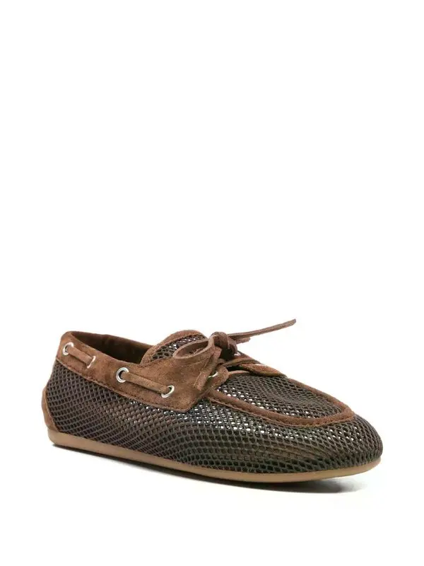 Miu Miu Bow-tie Mesh Loafers