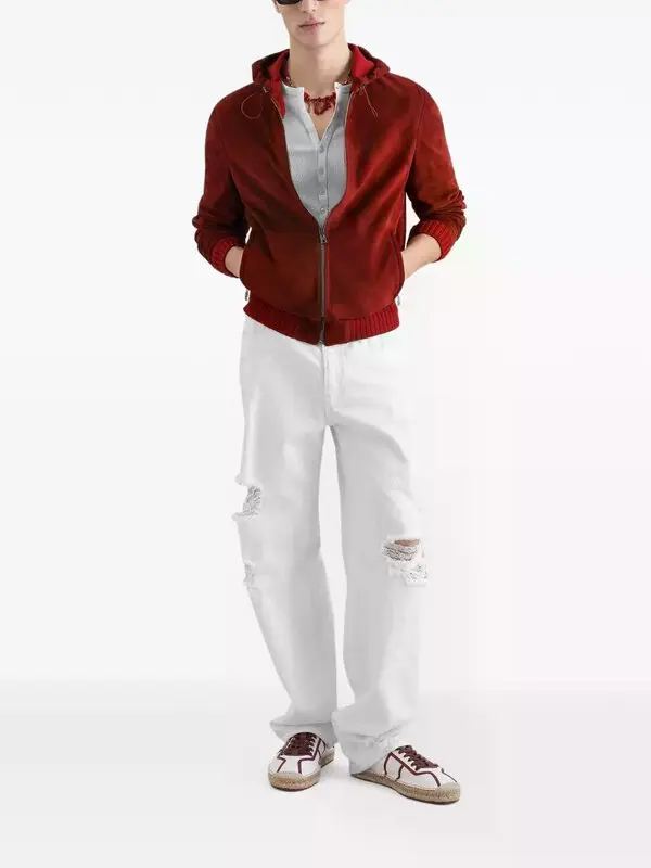 Dolce & Gabbana Suede Hooded Jacket