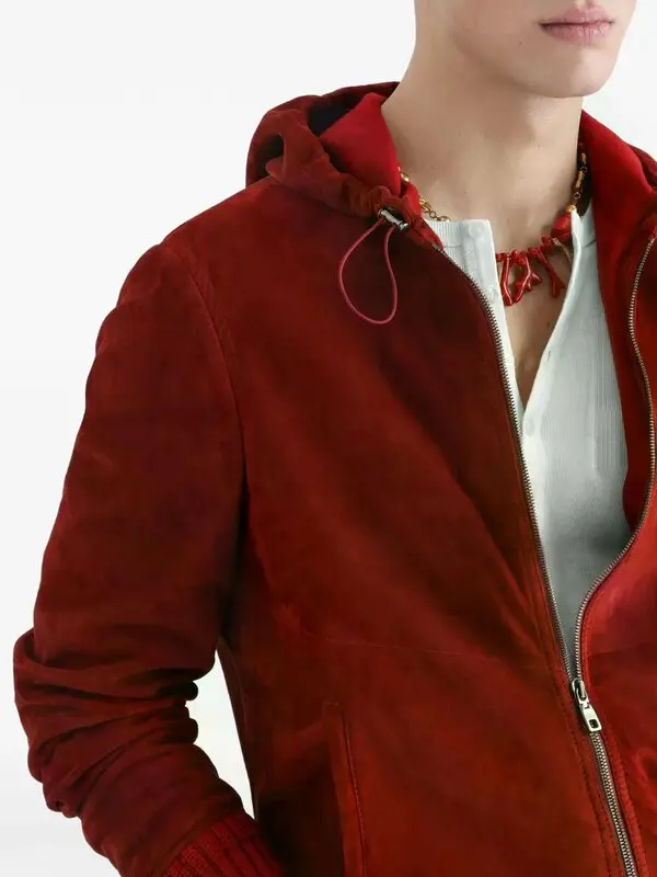 Dolce & Gabbana Suede Hooded Jacket